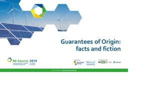 Guarantees of Origin - Facts and Fiction Liesbeth Switten RE-Source ...