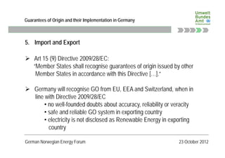 Guarantees of Origin Michael Börner | PDF