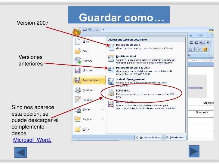 ¿Cómo guardar archivos de Word?
