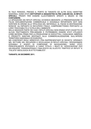 Guardia di finanza operazione gold plastic | PDF