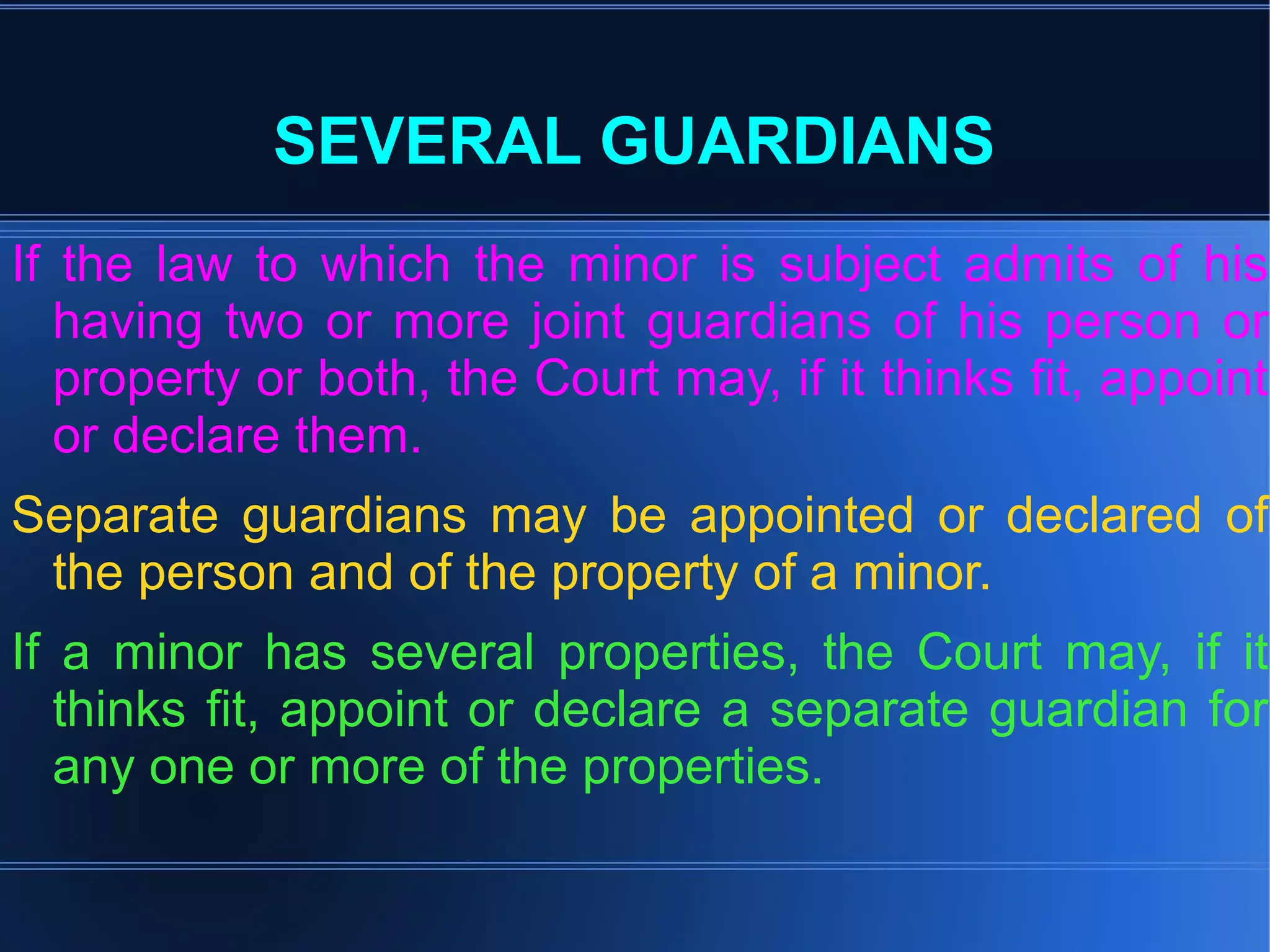 Guardian and wards act, | PPT