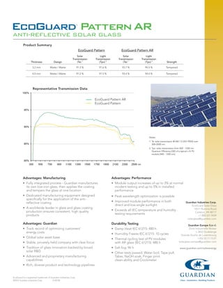 Guardian Eco Guard Pattern Anti Reflective Solar Glass | PDF