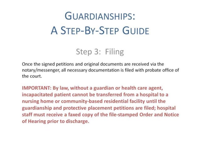 Guardianships Guide | PPT
