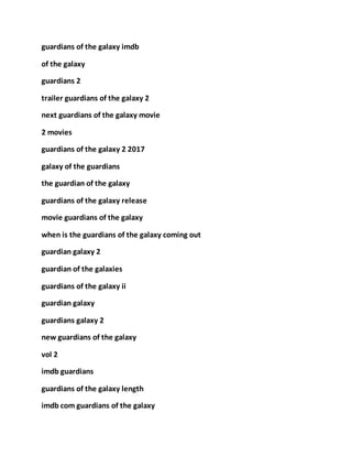 guardians the galaxy | PDF