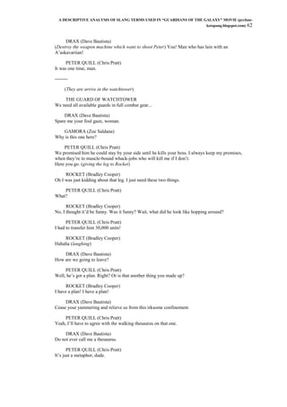 Guardians of the galaxy movie transcript / Movie Script of Guardians of ...