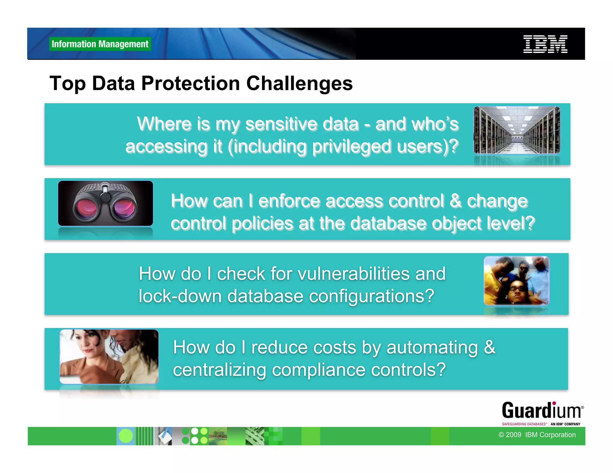 IBM InfoSphere Guardium overview | PDF | Databases | Computer Software and Applications