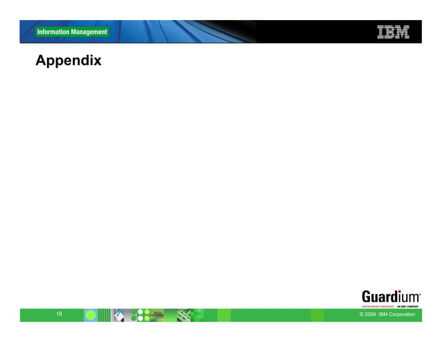 IBM InfoSphere Guardium overview | PDF | Databases | Computer Software ...