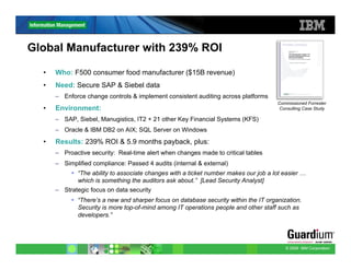 IBM InfoSphere Guardium overview | PDF