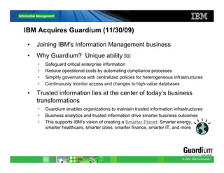IBM InfoSphere Guardium overview | PDF | Databases | Computer Software ...
