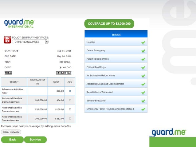 GuardMe Insurance 2016 | PPTX | Travel Insurance | Insurance
