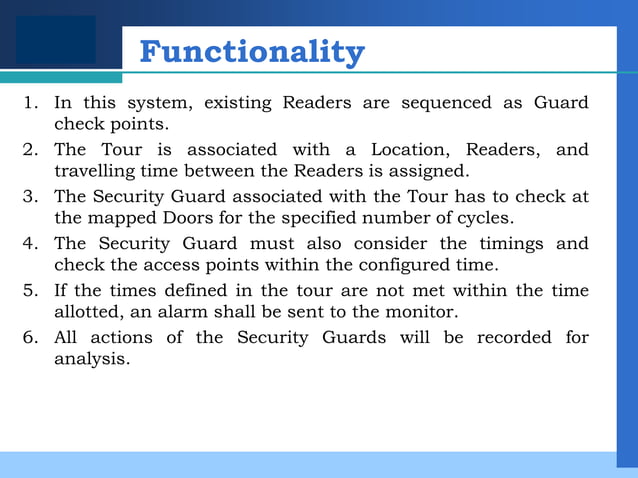 Guard tour management | PPT
