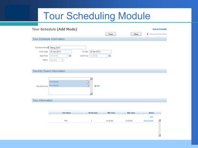 Guard tour management | PPT