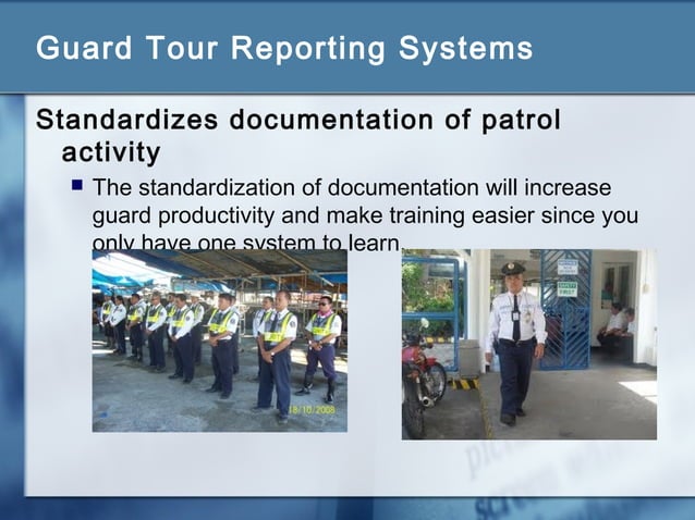 Guard tour reporting systems | PPT