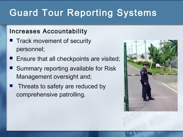 Guard tour reporting systems | PPT