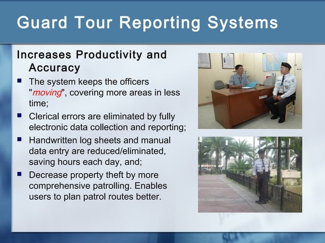 Guard tour reporting systems | PPT
