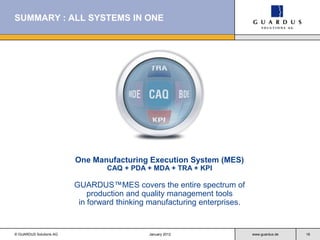 Guardus Manufacturing Software | PPTX