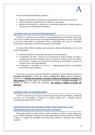 Guía de responsabilidad por productos defectuosos | PDF