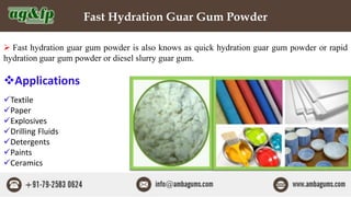Guar gum powder supplier and exporters | PPT