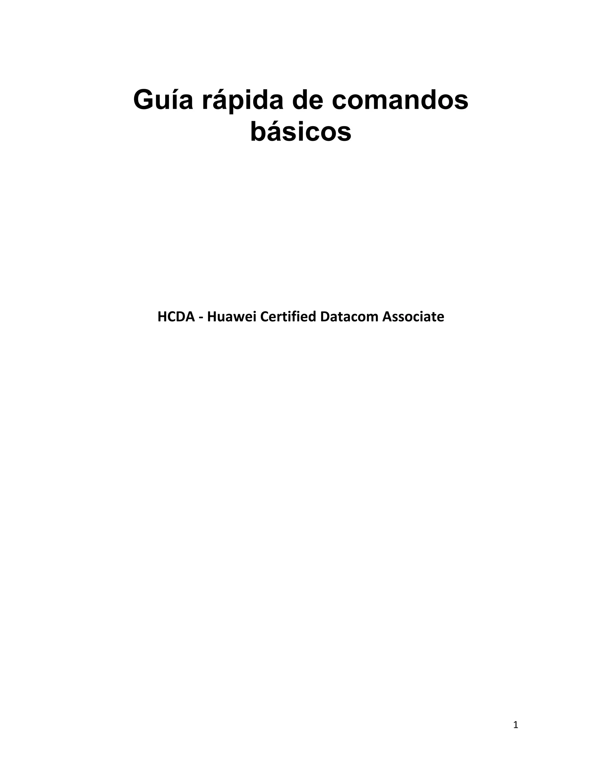 Comandos Básicos HUAWEI | DOCX