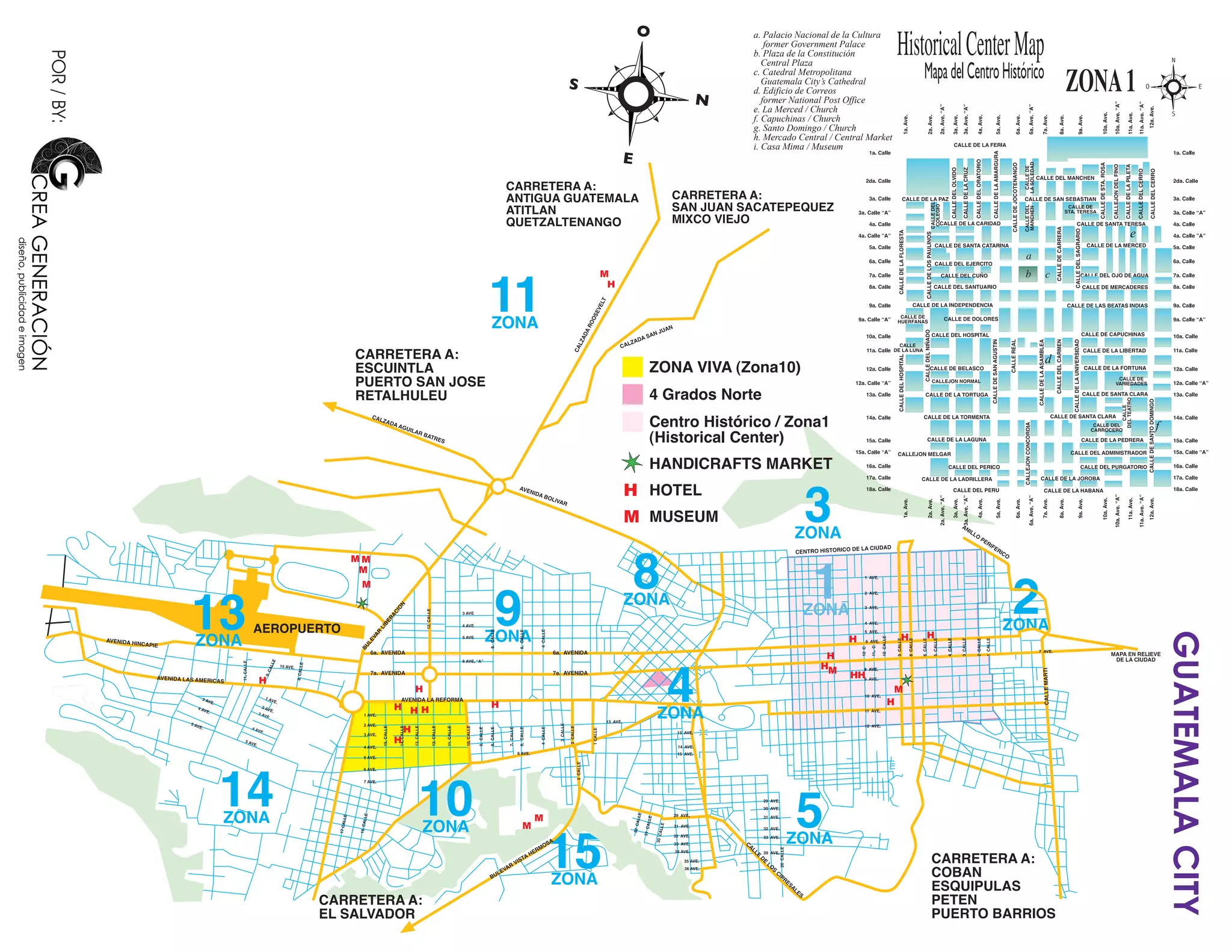 Guatemala - Mapa de Ciudad Guatemala | PDF