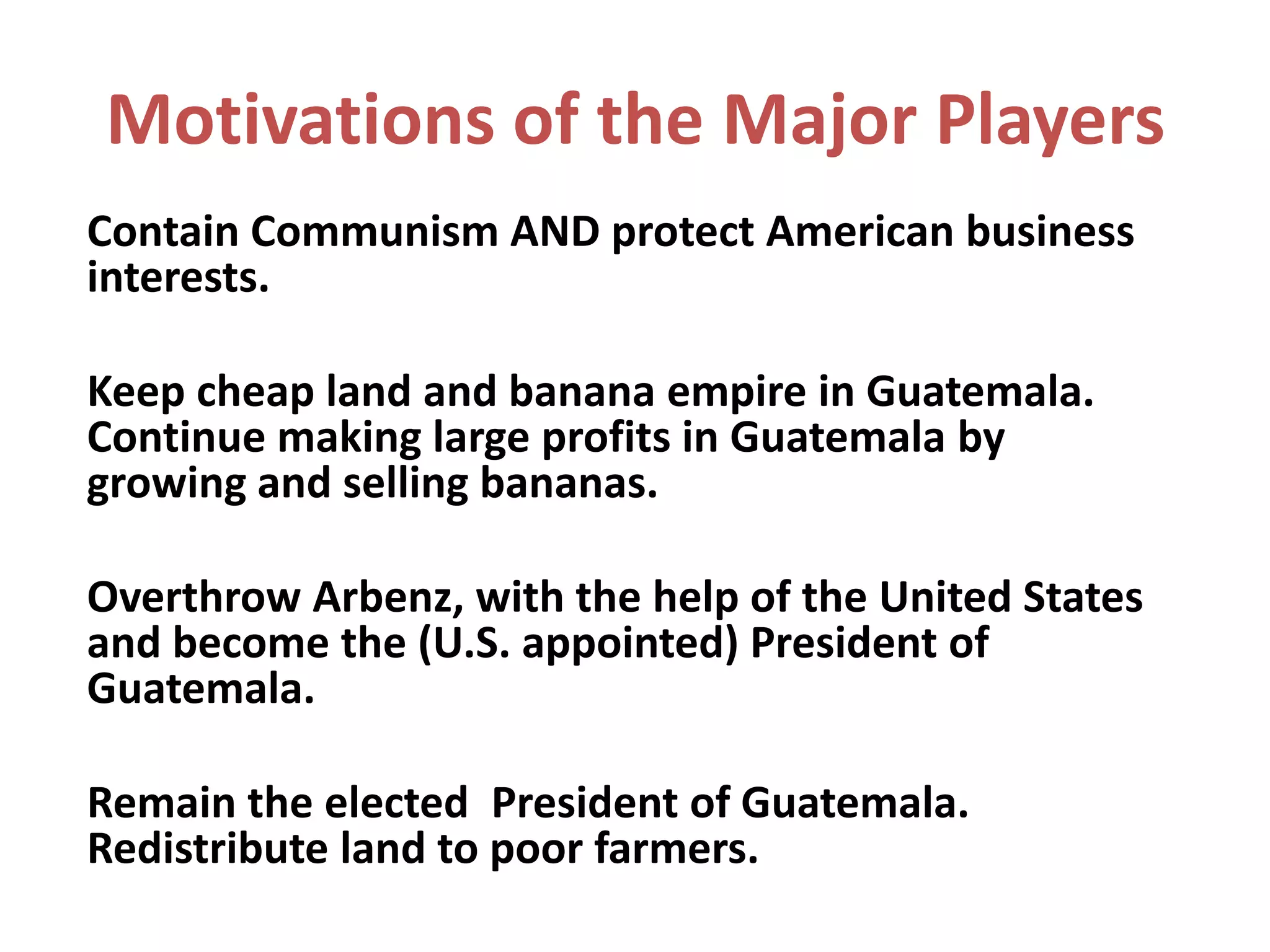 Guatemalan Coup 1954 | PPTX