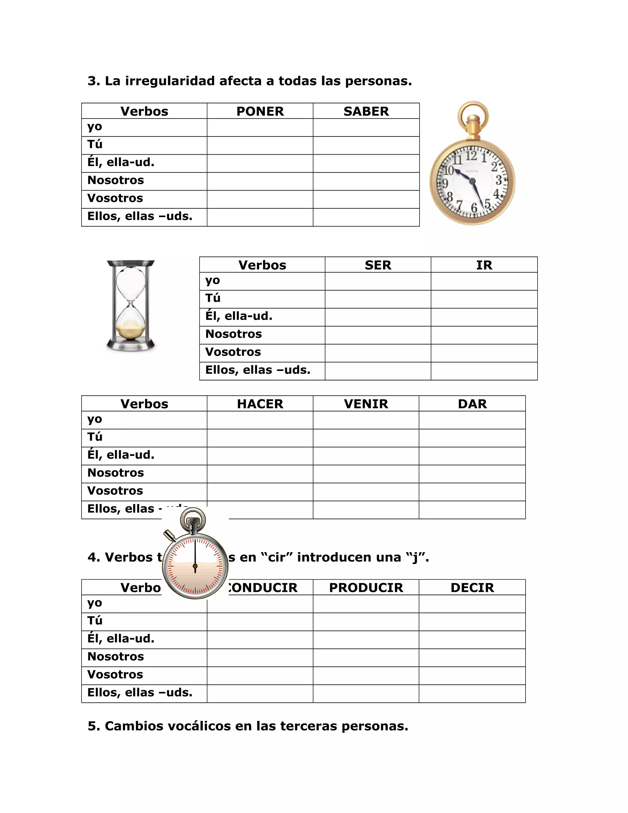 Guía tiempos verbales | PDF