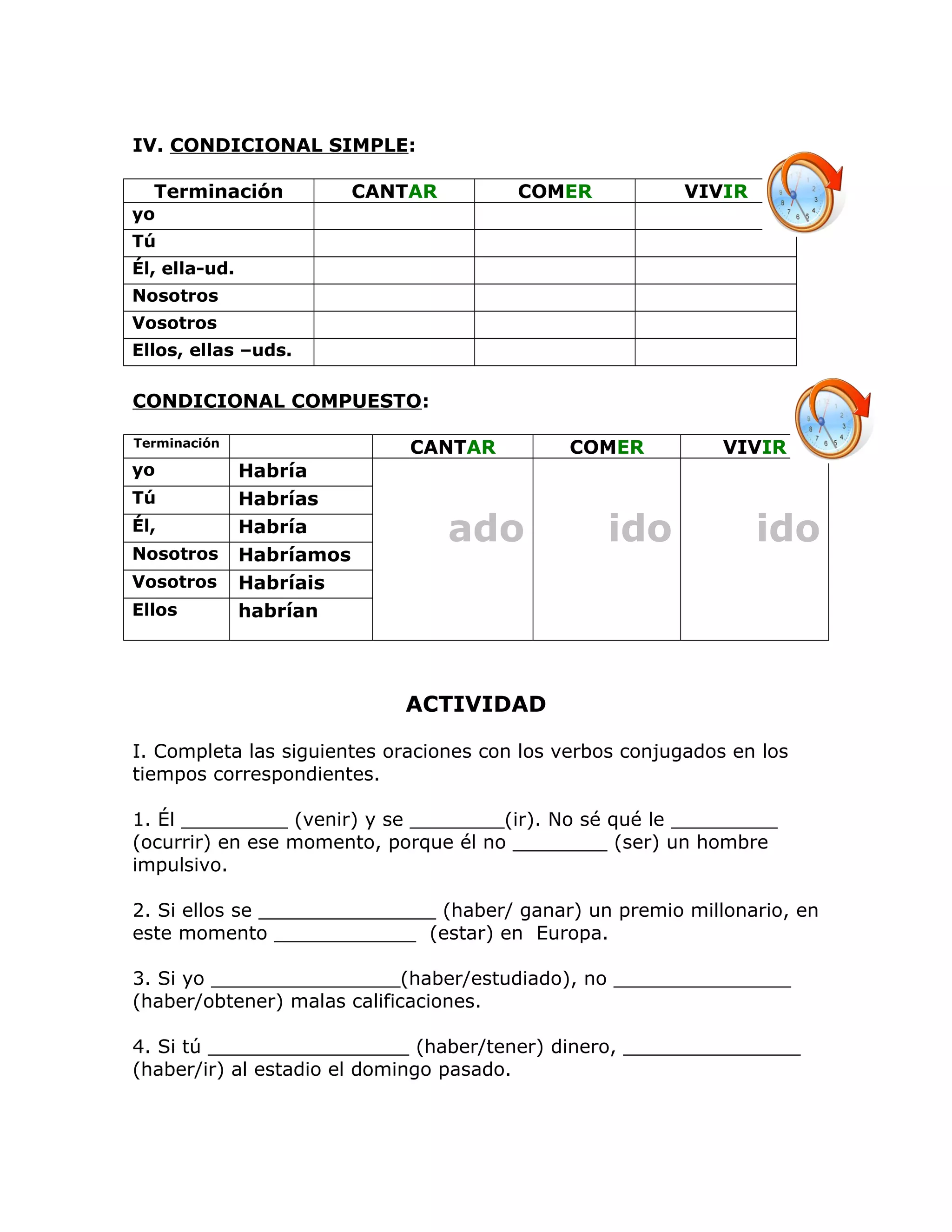 Guía tiempos verbales | DOC