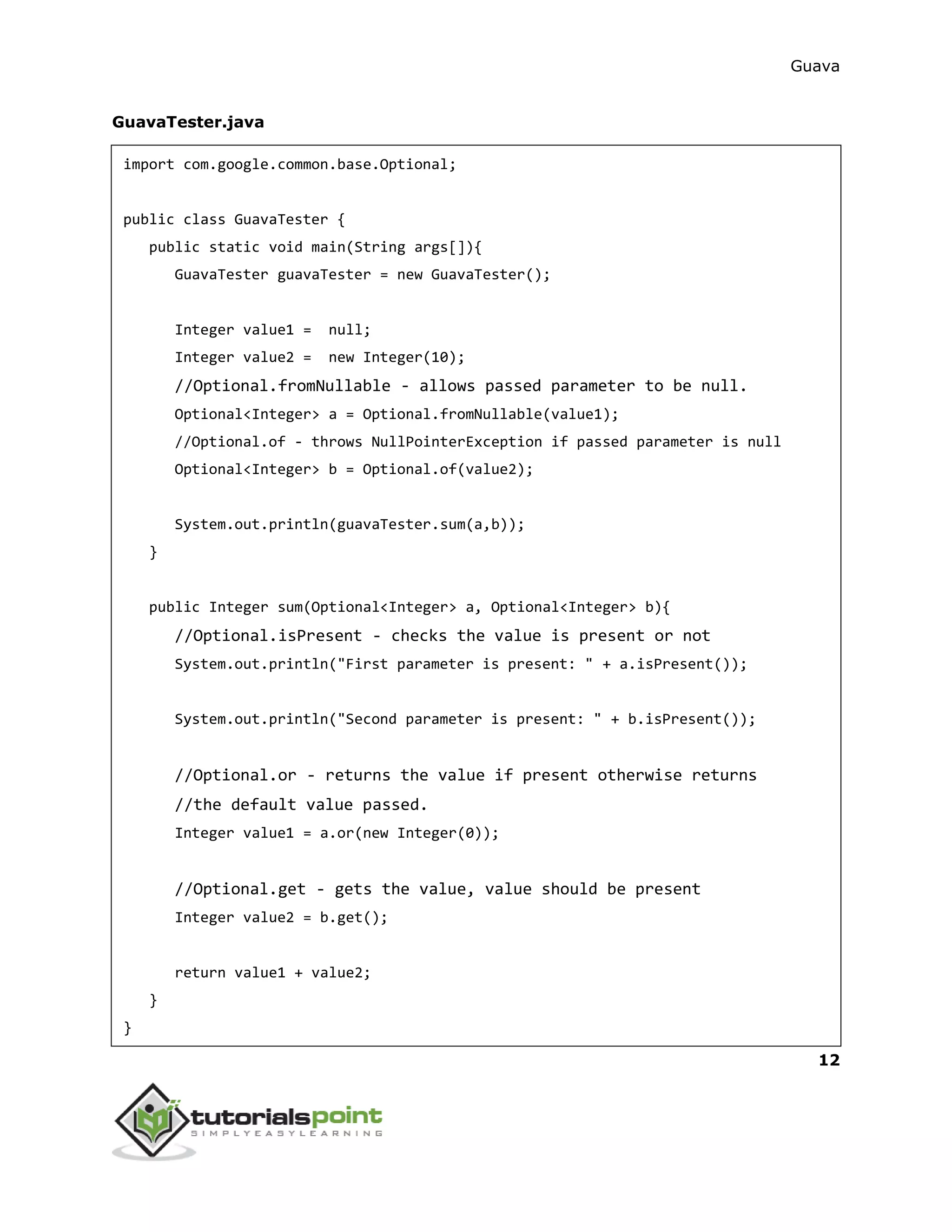 Guava tutorial | PDF