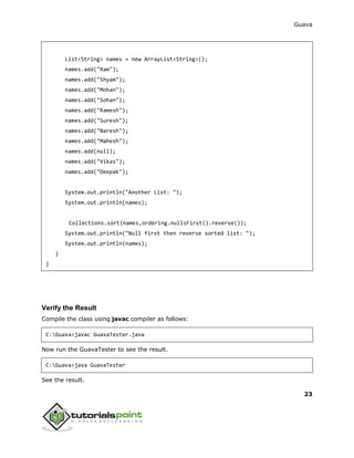 Guava tutorial | PDF