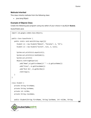 Guava tutorial | PDF
