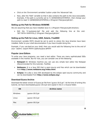 Guava tutorial | PDF