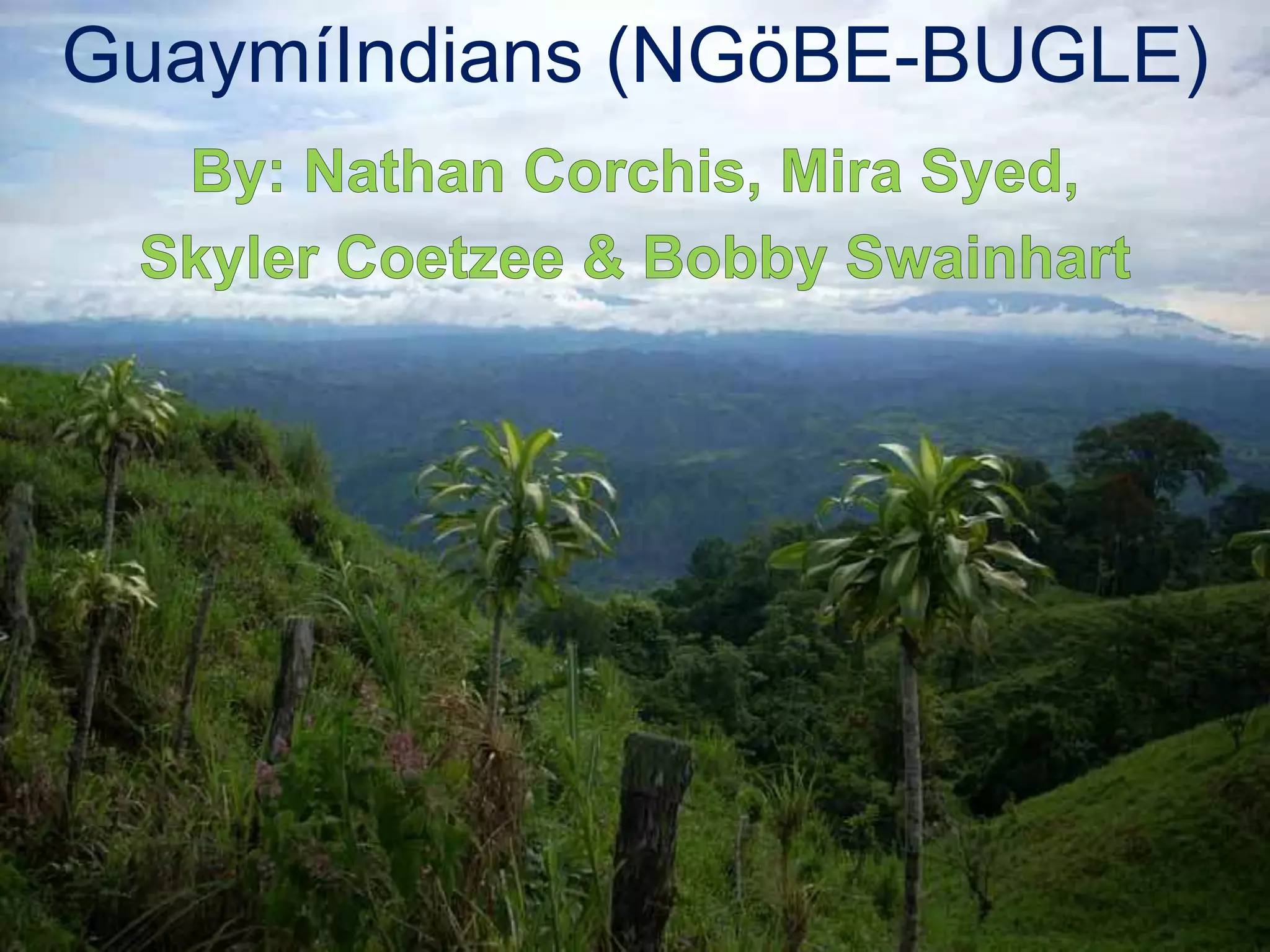 Guaymi Indians (Ngobe Bugle) | PPTX
