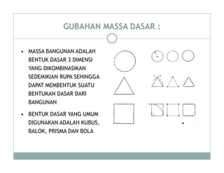 Gubahan Massa bentuk dasar dimensi yang dikombinasikan | PDF