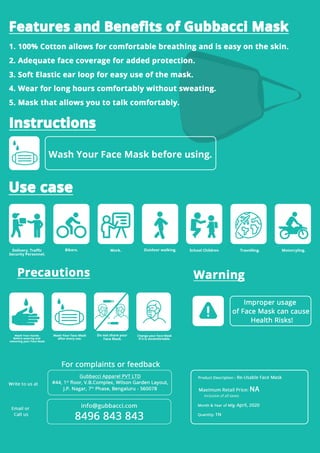 Gubbacci face mask | PDF