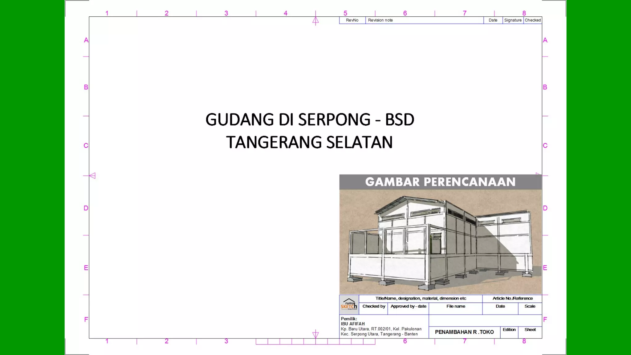 Design Gudang Sederhana di Serpong BSD | PPT