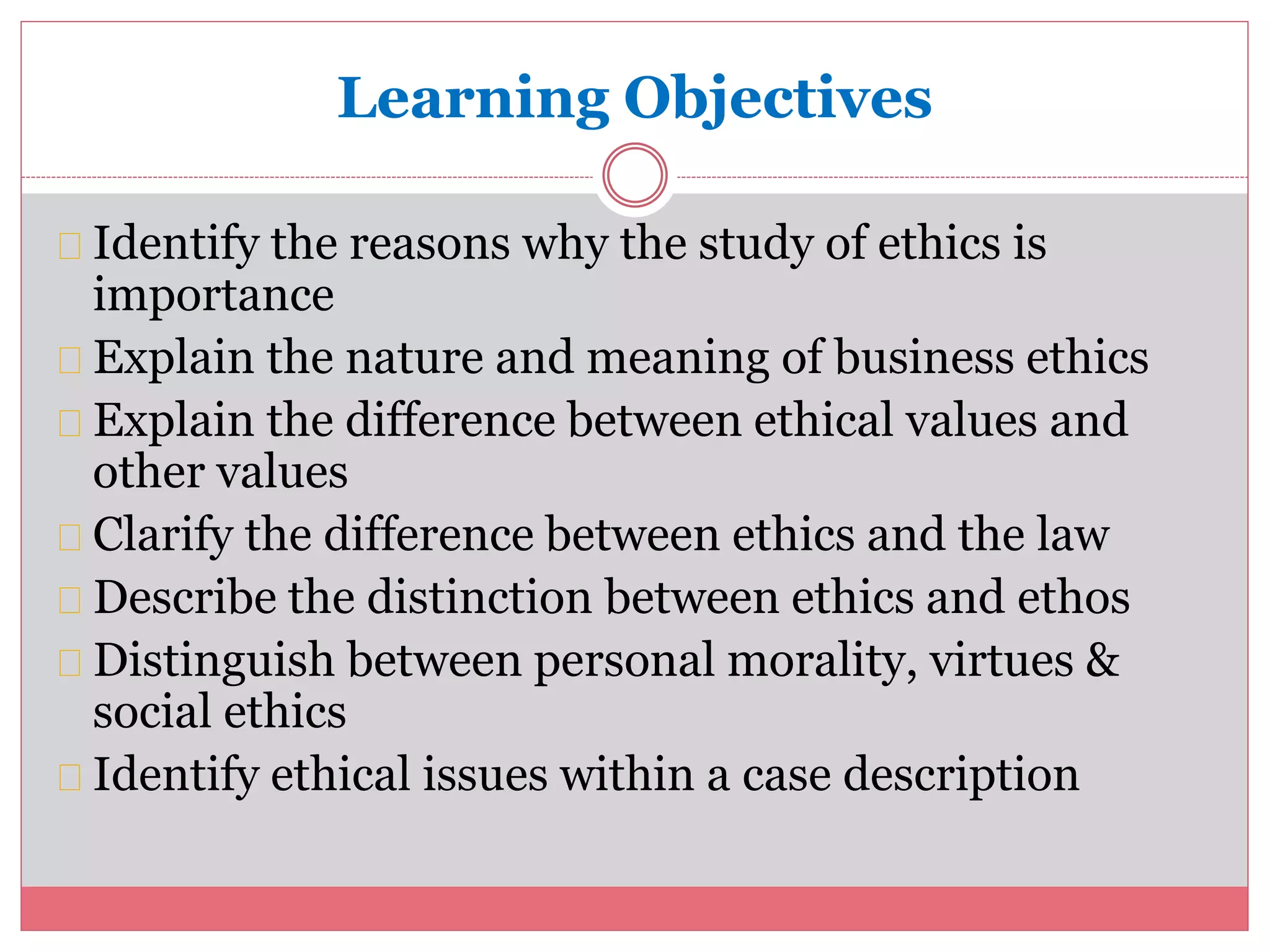 Why study Ethics | PPTX