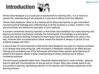 Gudie to whole class feedback | PPT