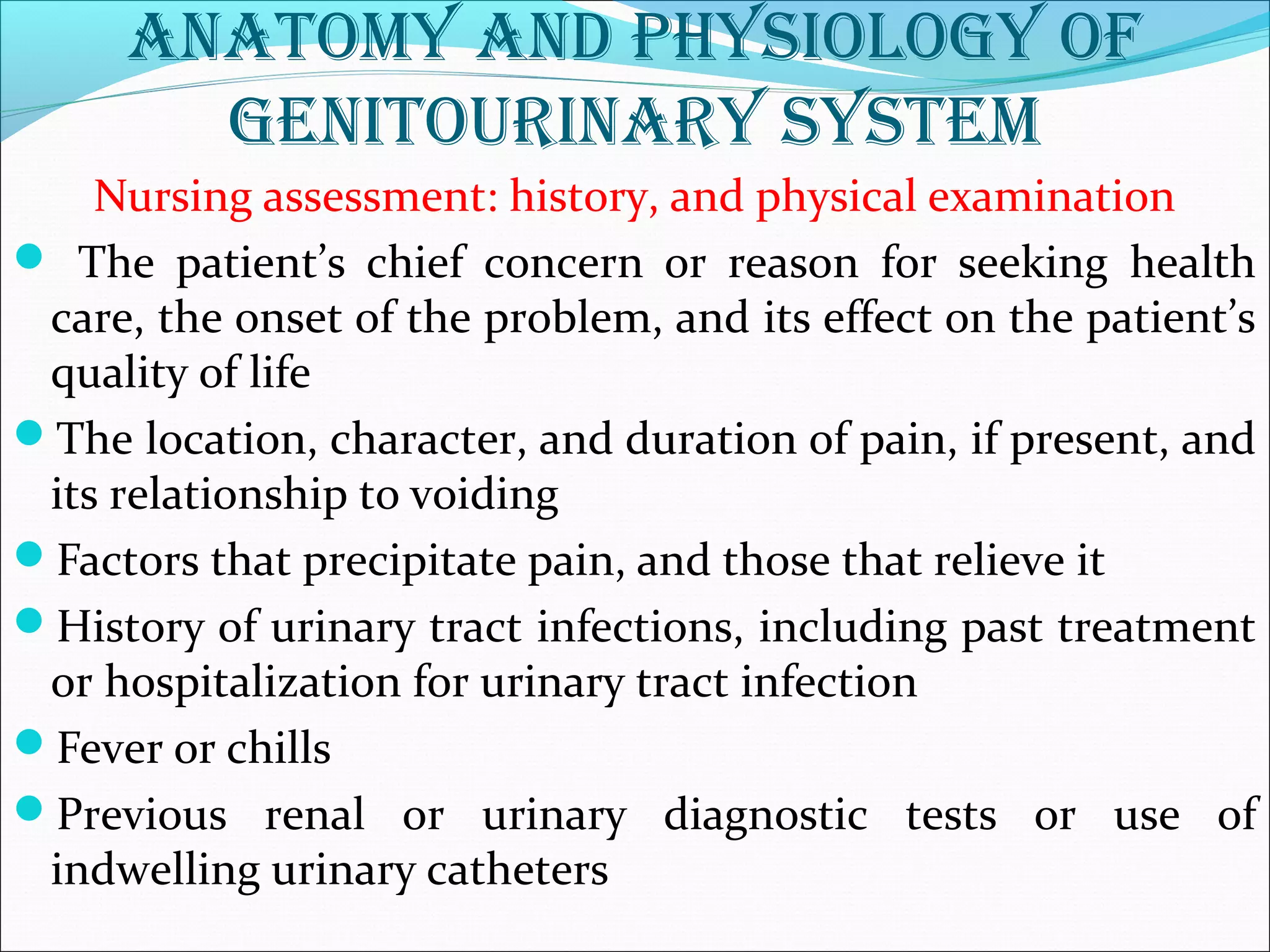 genitourinary disorders (medical surgical nursing) | PPT