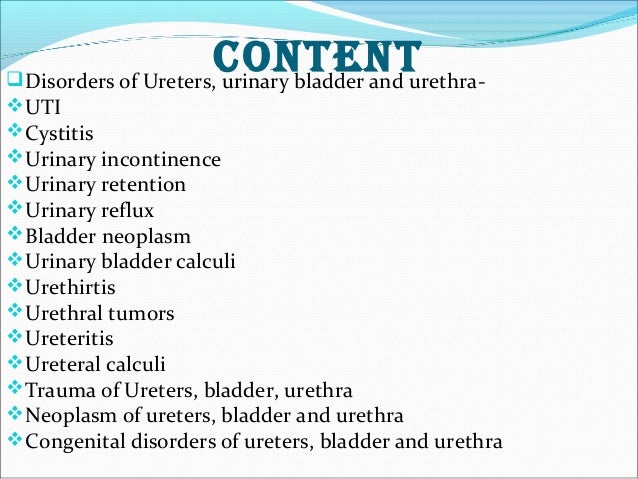 genitourinary disorders (medical surgical nursing)