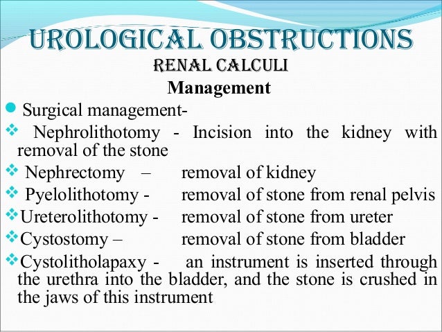 Genitourinary Disorders Medical Surgical Nursing