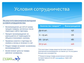 Партнерская программа интернет-магазина Gudiz | PDF | Web Development ...