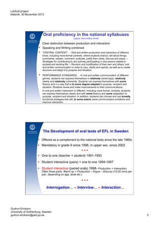 Erickson: Large-scale assessment of oral language proficiency - A ...