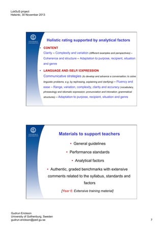 Erickson: Large-scale assessment of oral language proficiency - A ...