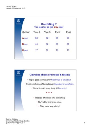 Erickson: Large-scale assessment of oral language proficiency - A ...