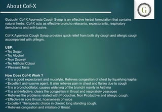 Guduchi Cof-X proposal for Ayurveda Distributors | PPT