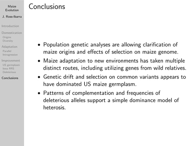 Population genetics of maize domestication, adaptation, and improvement | PDF