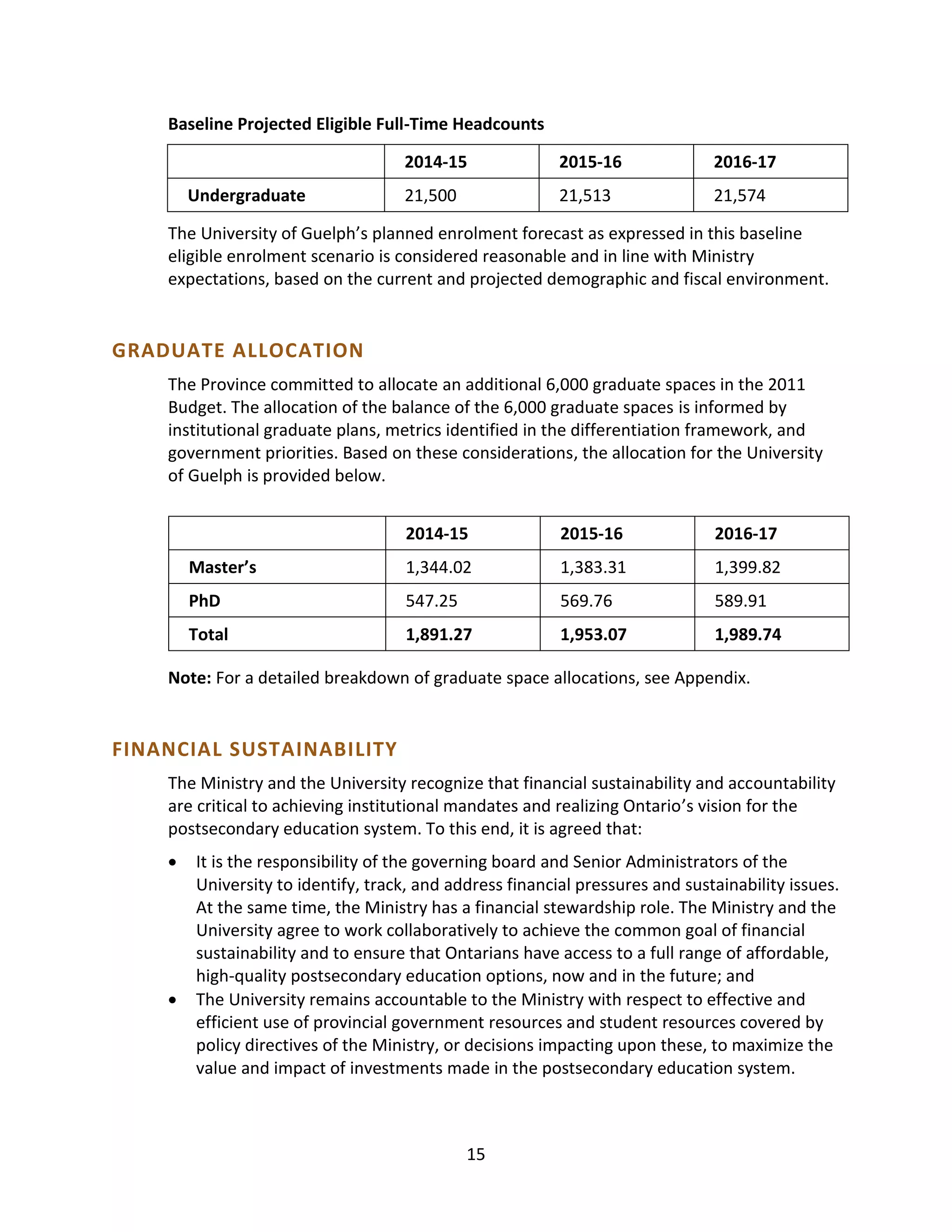 university of Guelph strategic mandate agreement | PDF