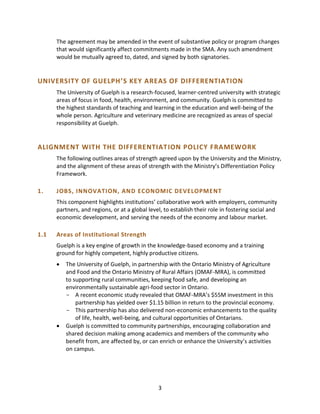 university of Guelph strategic mandate agreement | PDF