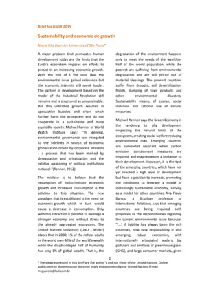 Guercio sustainability and economic degrowth | PDF