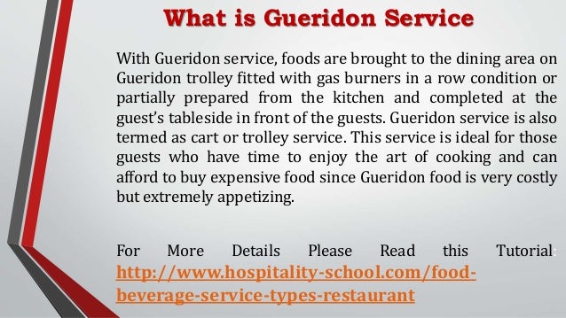 Gueridon Food & Beverage Restaurant Service Style (Ultimate Guide)